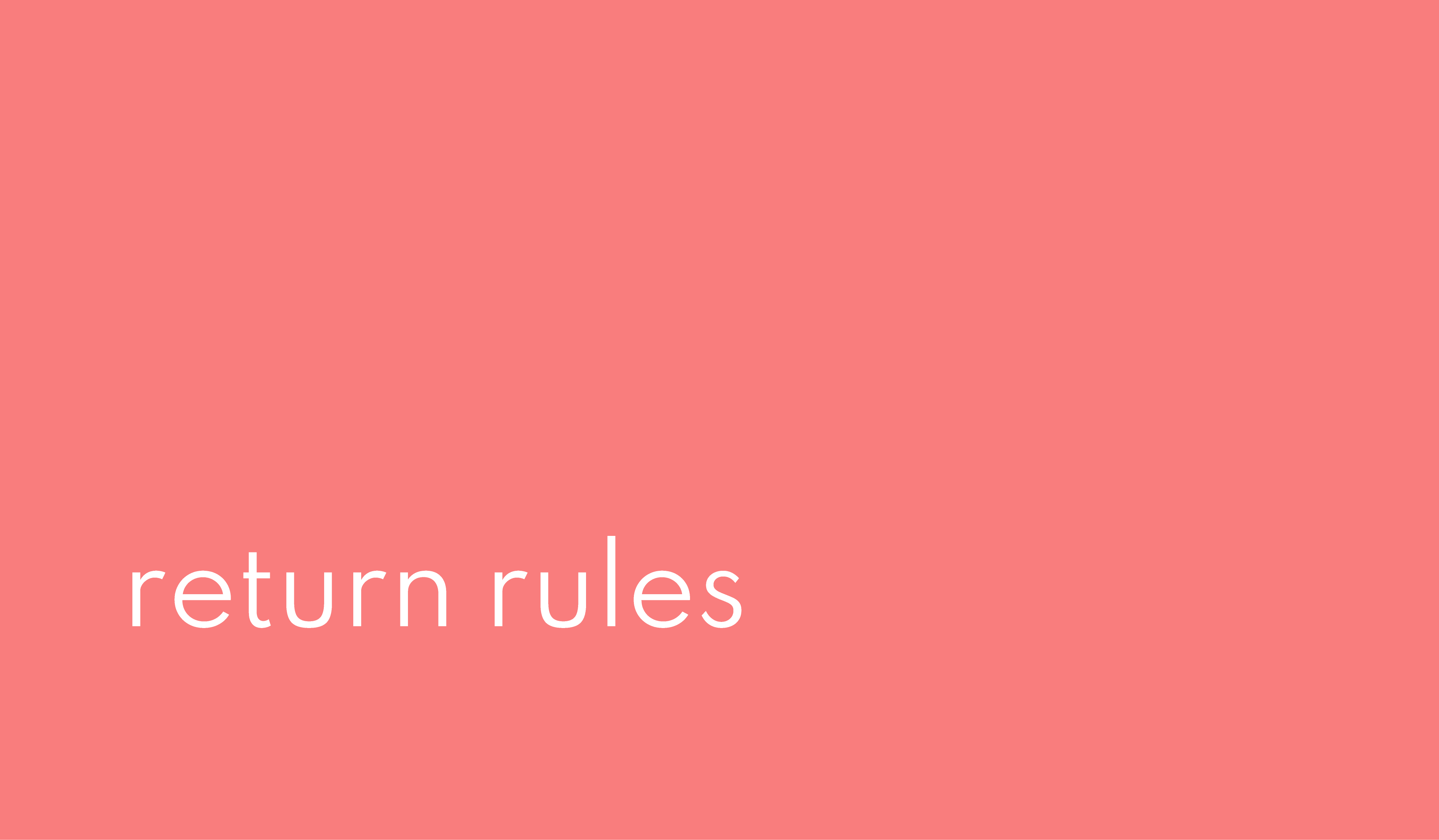 Top 3 Most Popular Return Rules